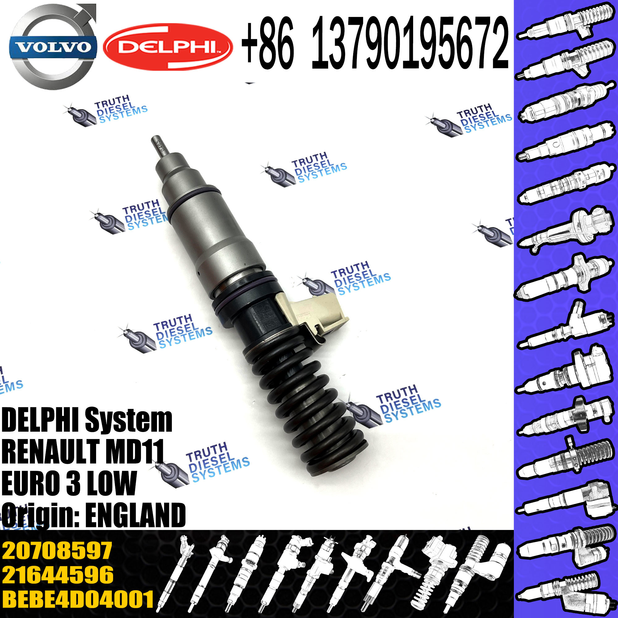 Diesel Unit Injector BEBE4D04001 7420708597 20708597 3801551 3801432 ...