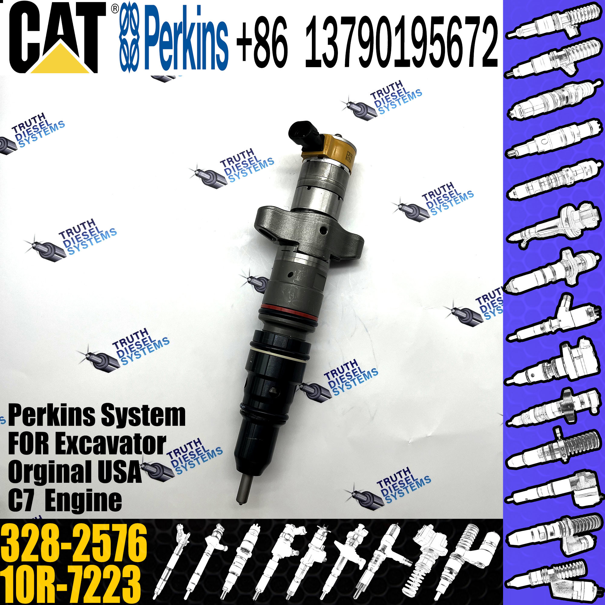 328-2576 Diesel Injector Caterpillar C9 Injectors For CAT Excavator