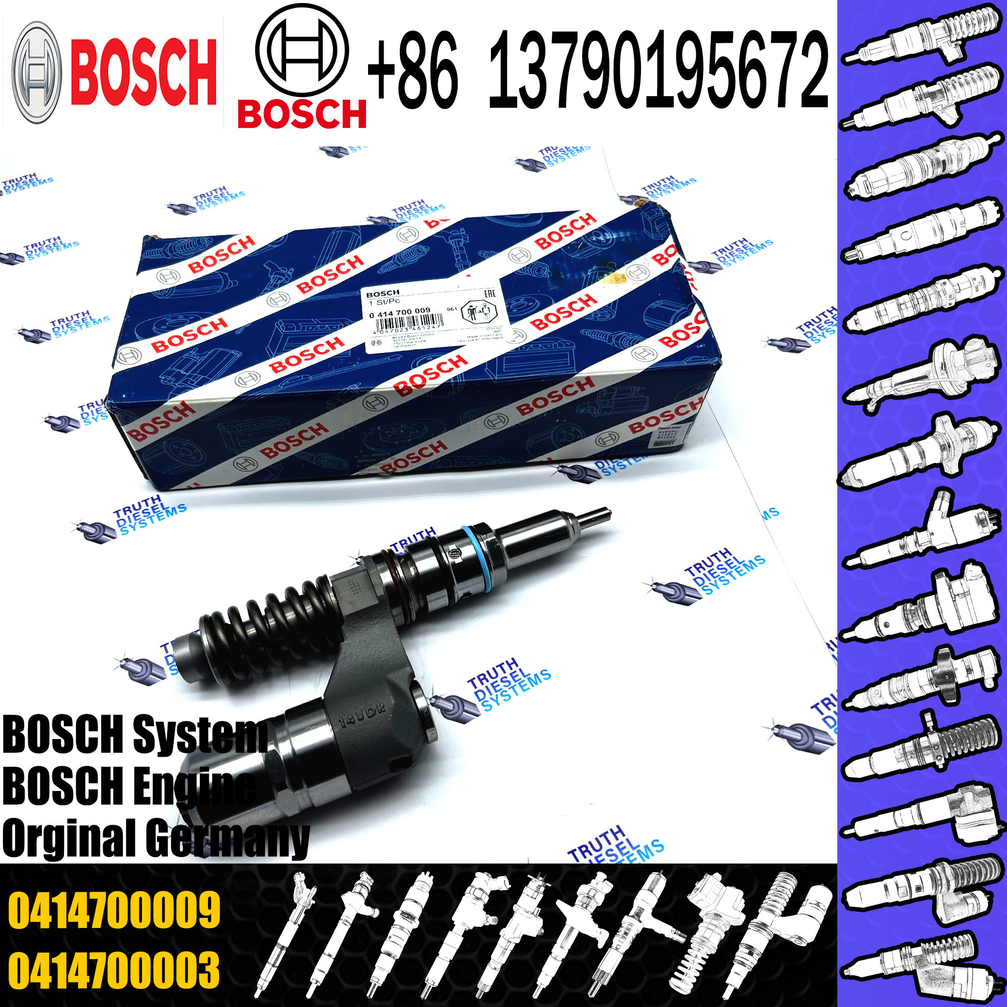 Diesel fuel injector 0414700009 injector nozzle assembly injector ...