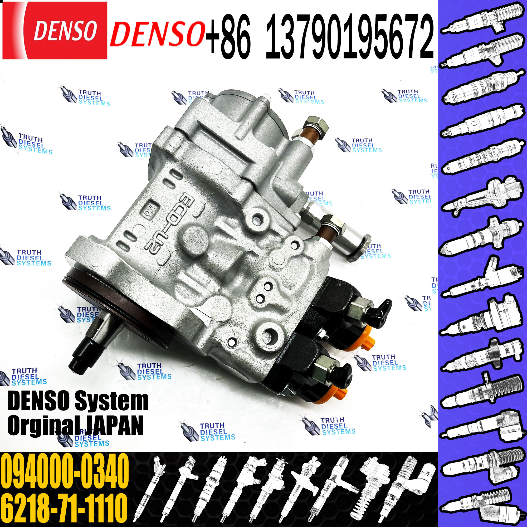 094000-0340 Excavator parts Fuel Injection Pump 094000-0340 for Engine ...