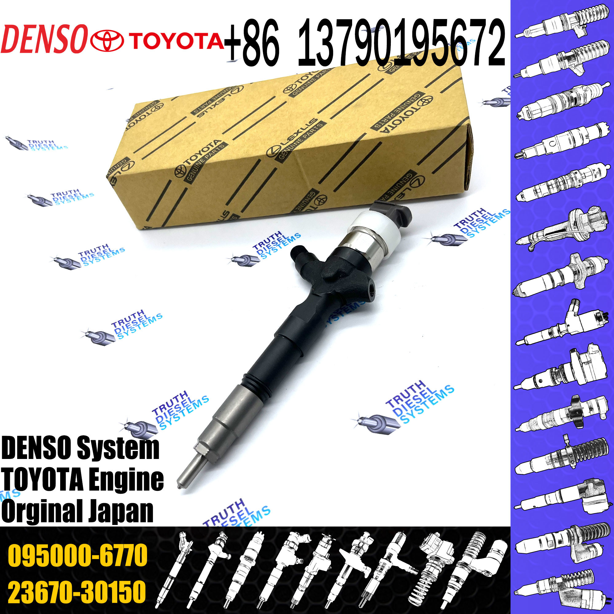 Diesel Common Rail Injector 095000 6770 0950006770 095000-6770 For ...